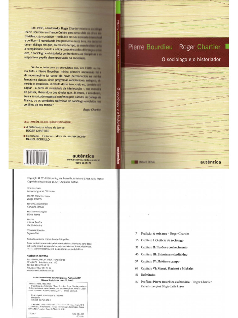 Bourdieu, Chartier - O Sociologo e o Historiador | PDF