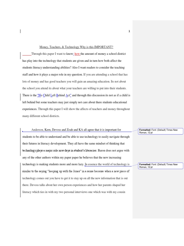 Formatted: Font: (Default) Times New: Roman, 12 PT | PDF | Teachers ...