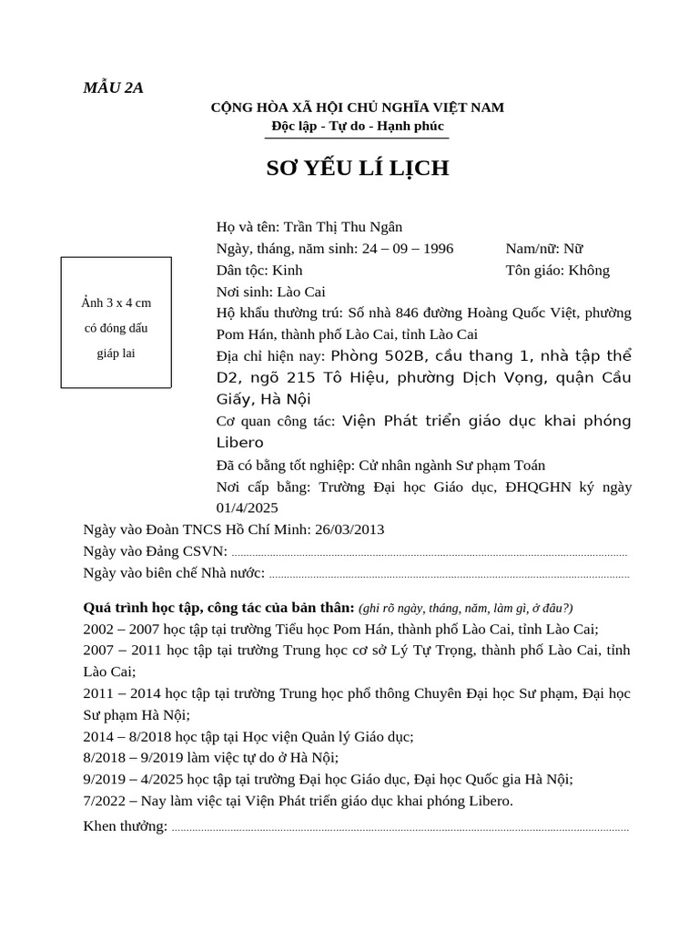 2A So Yeu Li Lich | PDF