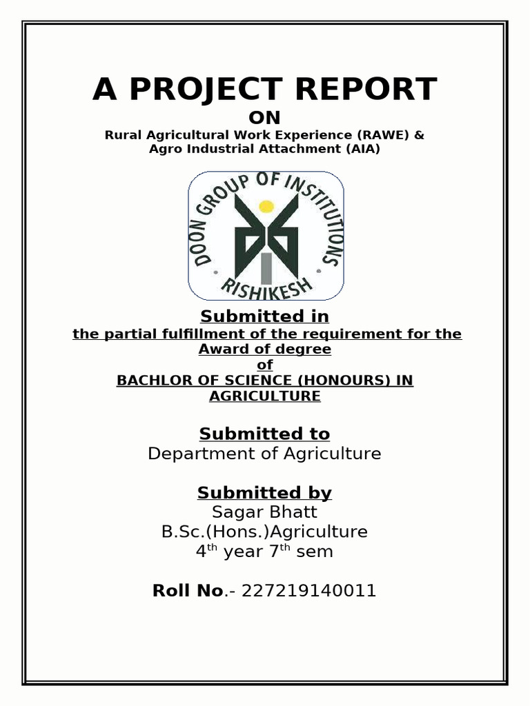 Rawe Intervention SAGAR REPORT | PDF | Rice | Agriculture