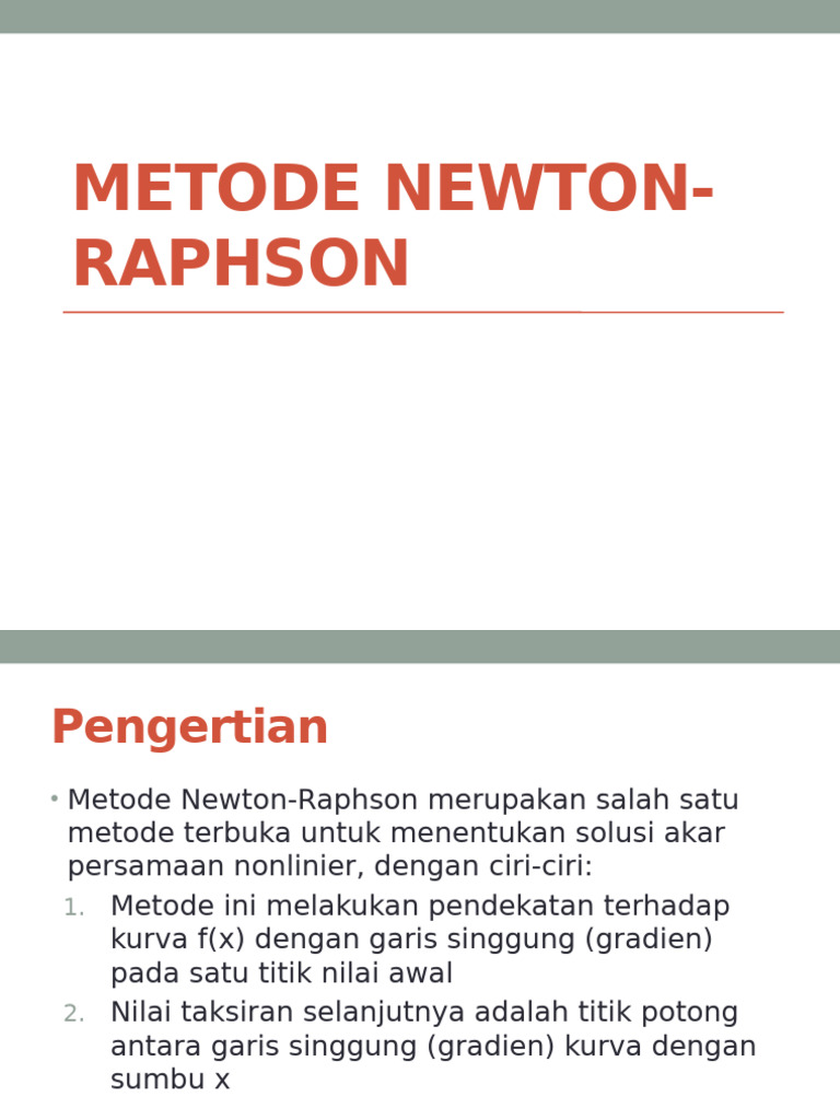 Metode Newton-Raphson | PDF