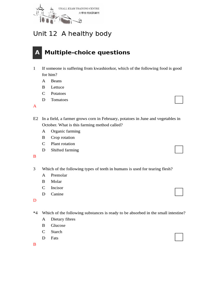 Supp (1) - Ex. - 12 A Healthy Body Answer | PDF | Foods | Artery