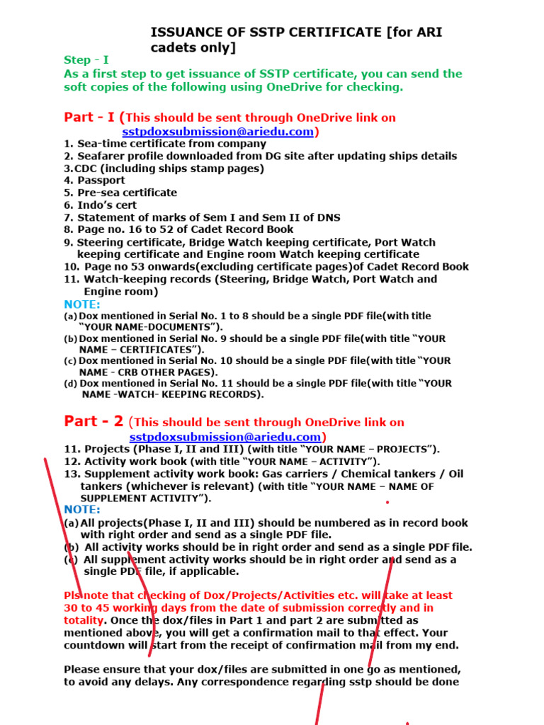 Issuance of SSTP Certificate Instructions 2025 | PDF