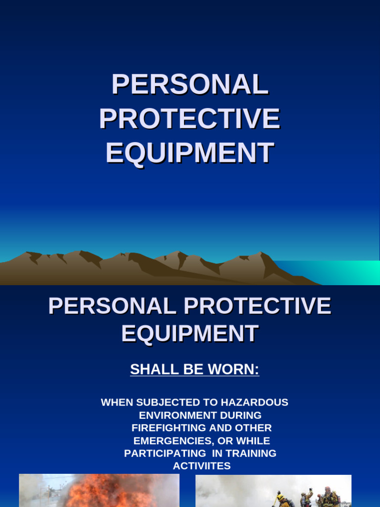 Essential Firefighter PPE Guidelines | PDF | Personal Protective ...