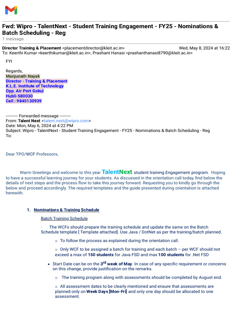 Gmail - FWD - Wipro - TalentNext - Student Training Engagement - FY25 ...
