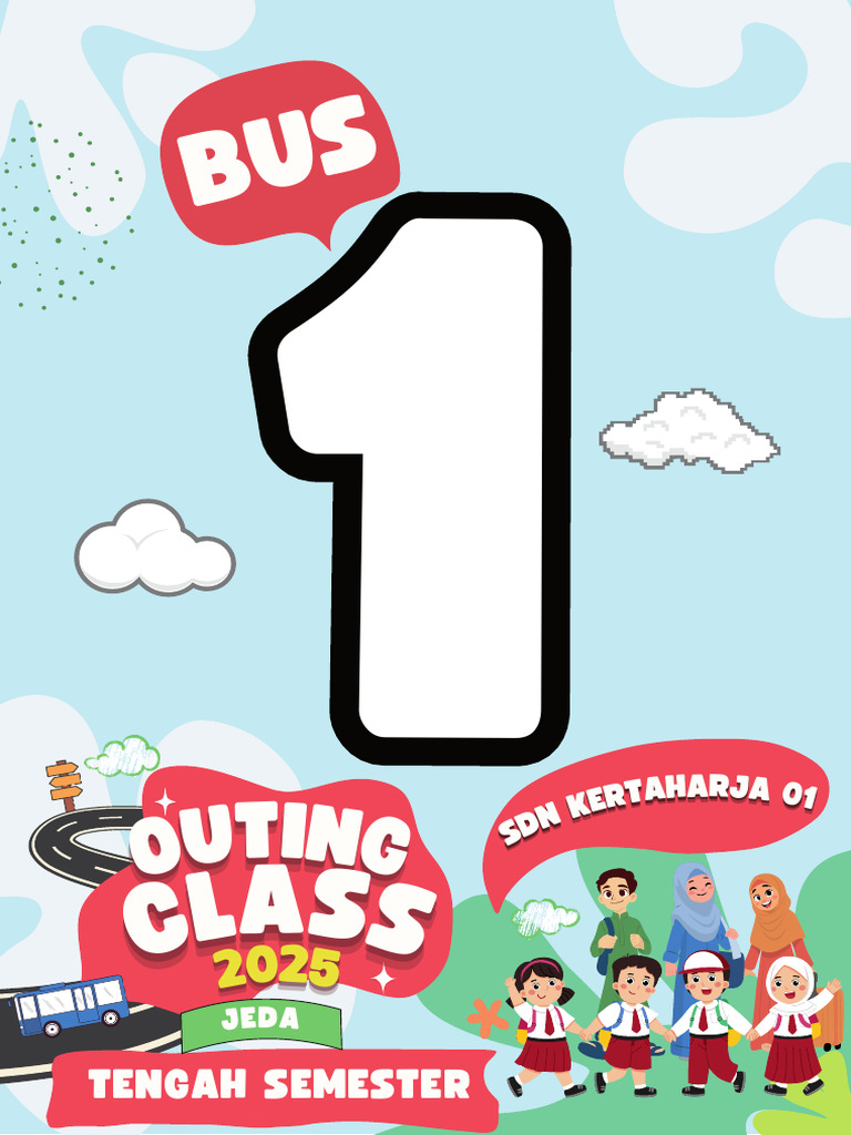 Biru Ilustrasi Nomor Bus Mudik Gratis Dokumen A3 | PDF