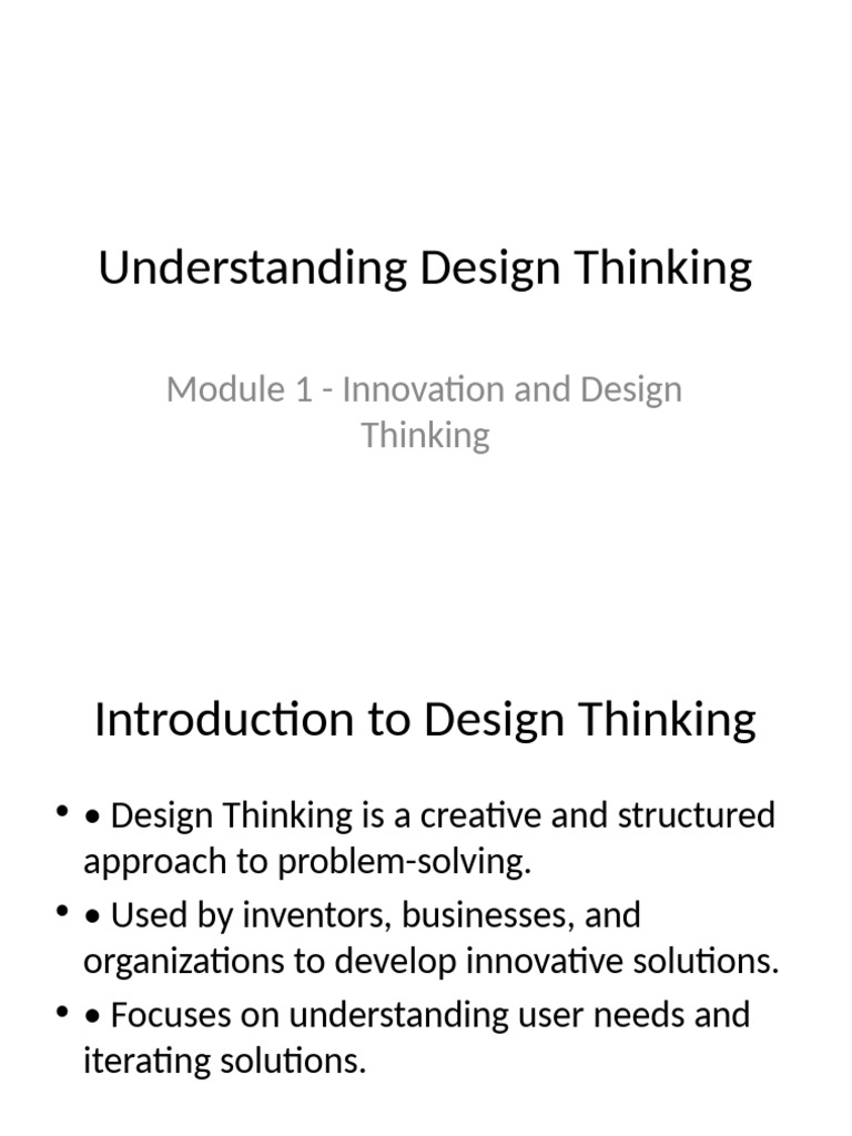 Module 1 Design Thinking | PDF