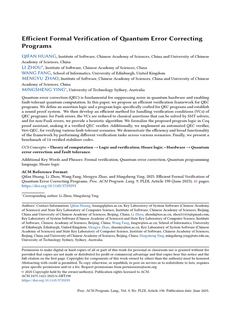 2504.07732v1 | PDF | Formal Verification | Quantum Computing