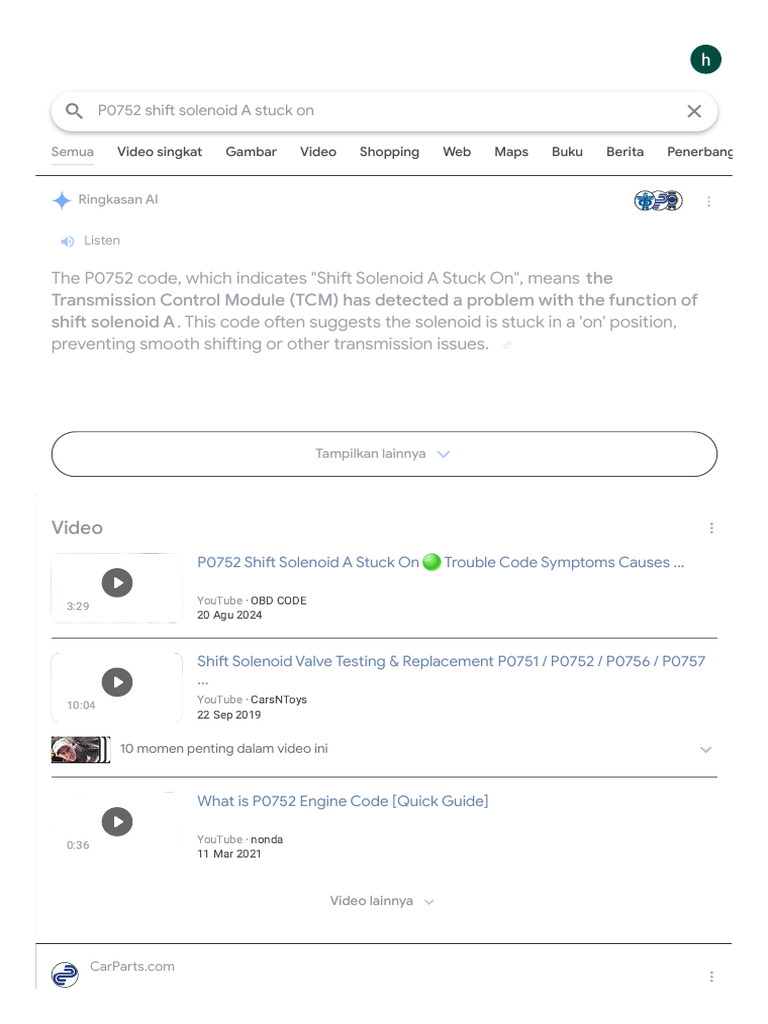P0752 shift solenoid A stuck on - Penelusuran Google | PDF | Motor ...