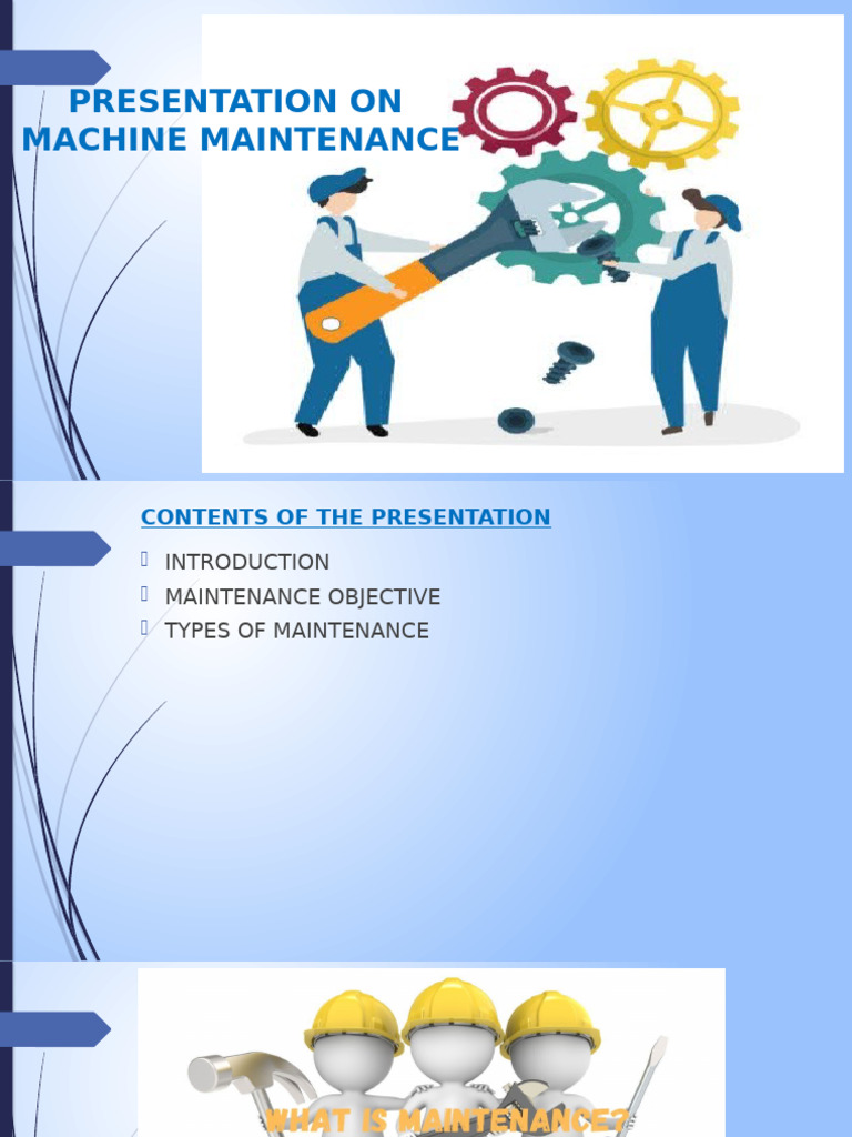 Overview of Machine Maintenance Types | PDF | Mechanical Engineering ...