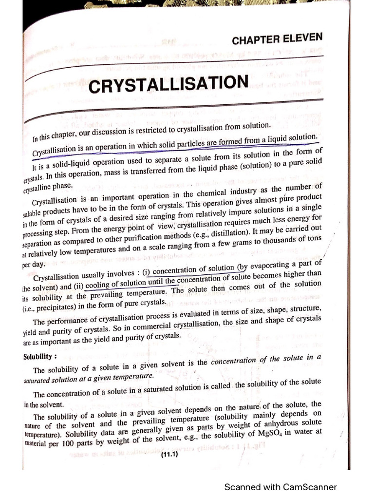 Crystallisation U 3 US05CICV24 | PDF