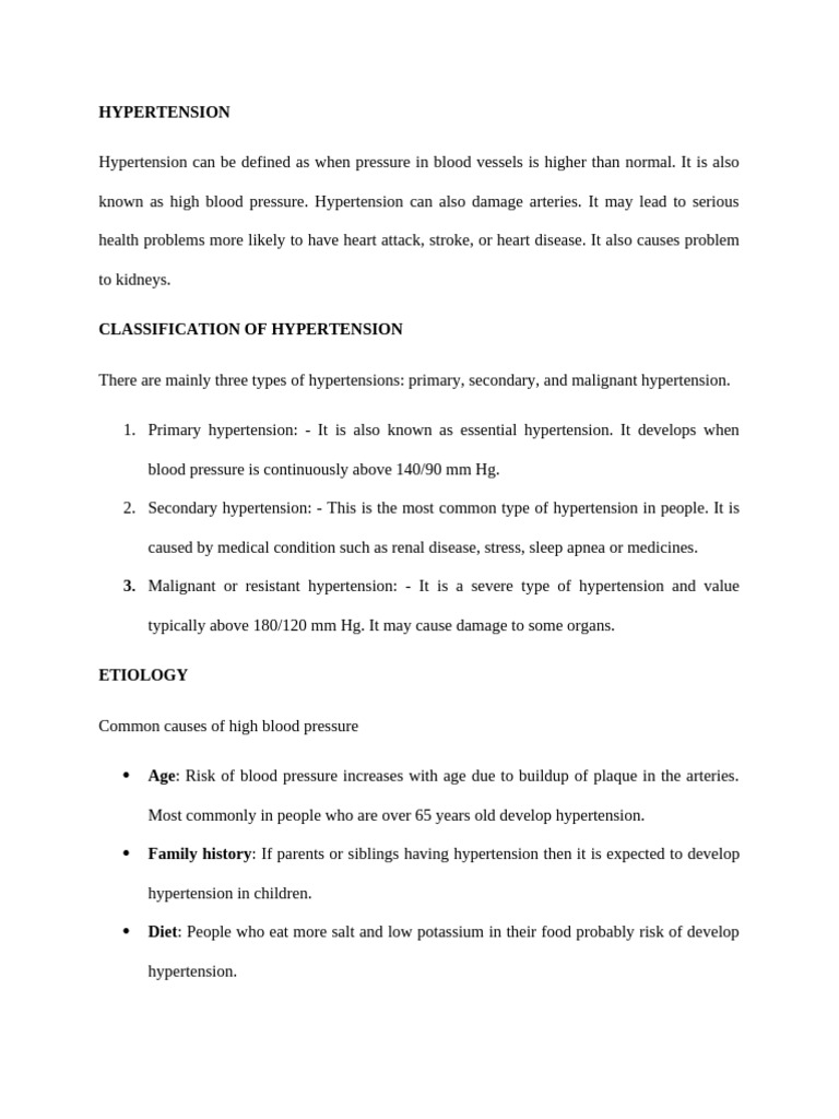 Case Study On Coronary Artery Disease | PDF | Hypertension | Angiotensin