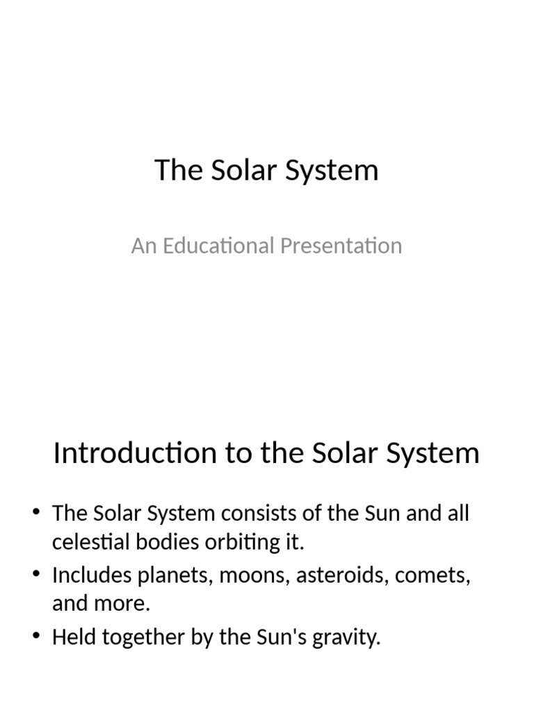 The Solar System Detailed | PDF