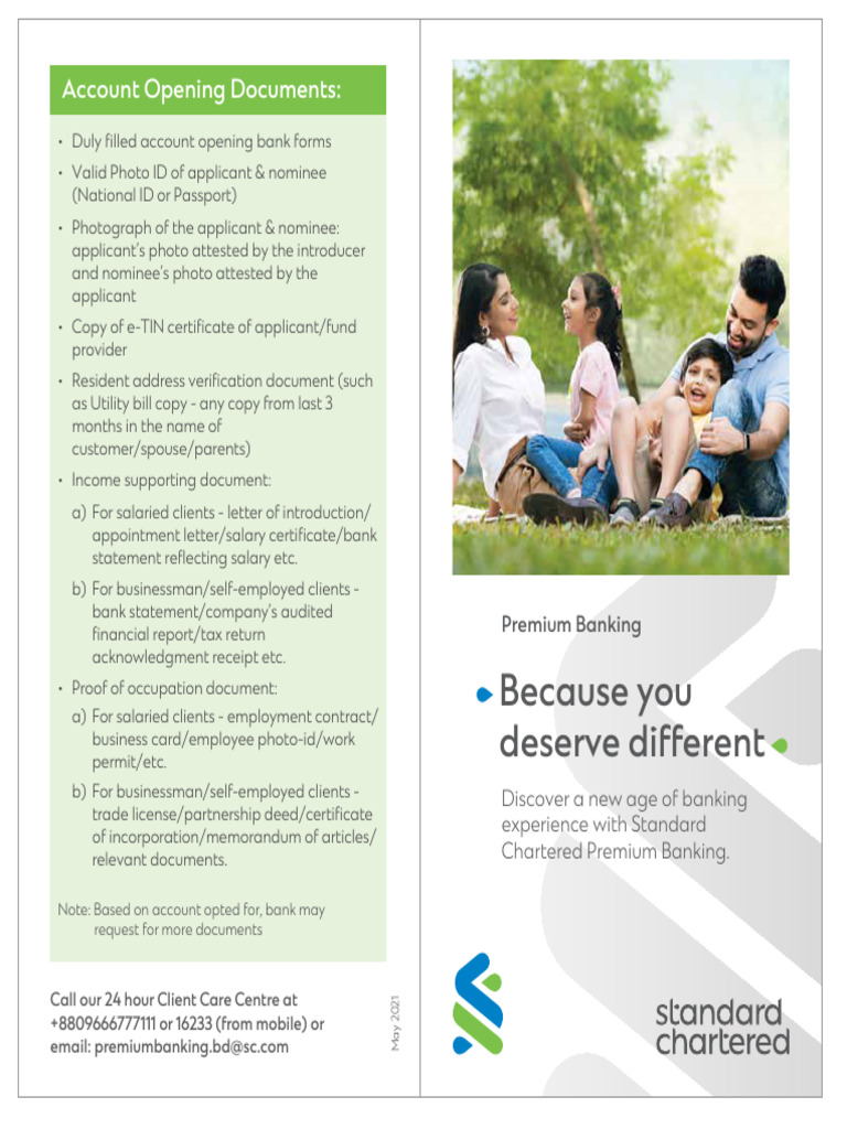 Standard Chartered Premium Banking Guide | PDF | Banks | Insurance