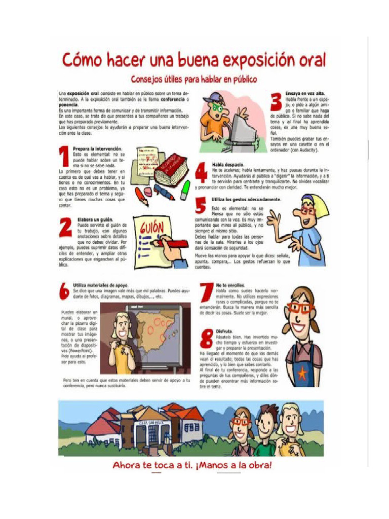 COMO HACER UNA BUENA EXPOSICIÓN ORAL_Infograf{ia | PDF