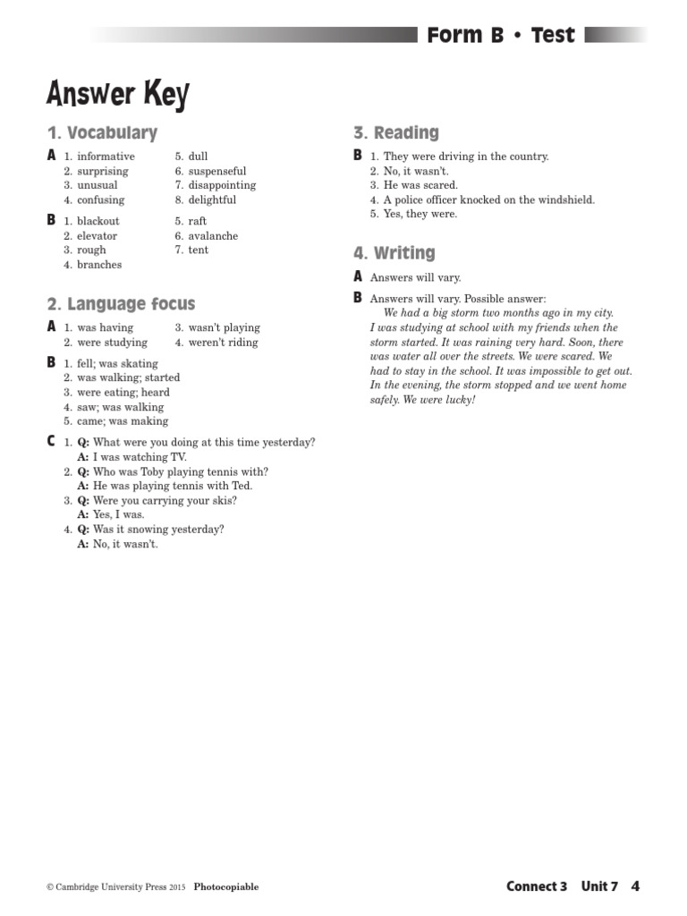 AK Test B7 Level 3 | PDF