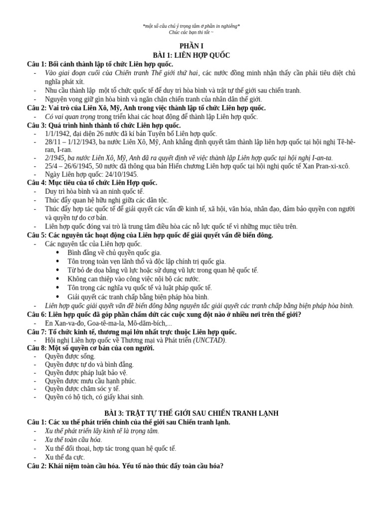 Lịch Sử Gki 12 | PDF