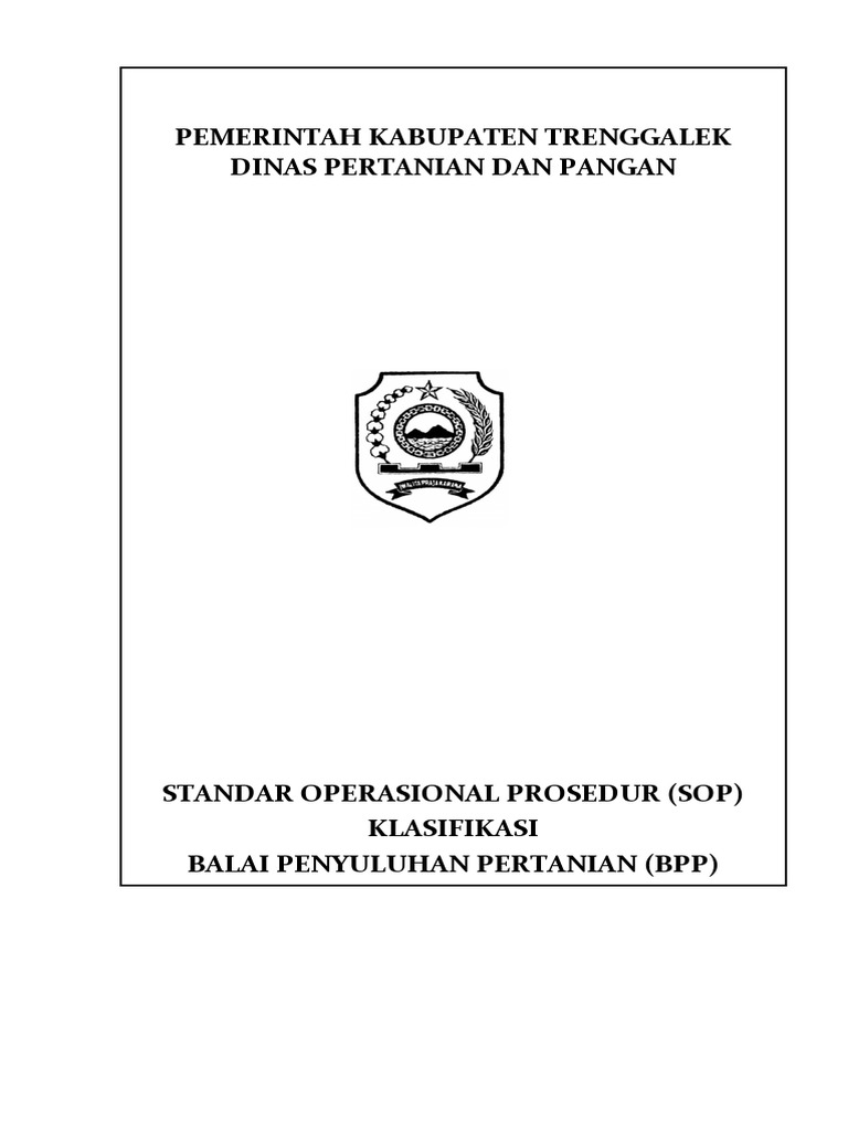 Psp. 8. Klasifikasi Balai Penyuluhan Pertanian BPP | PDF
