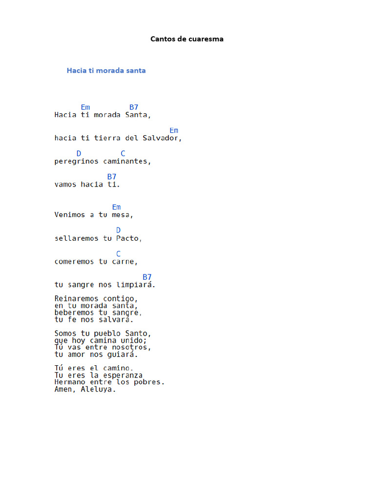 Cantos de Cuaresma | PDF