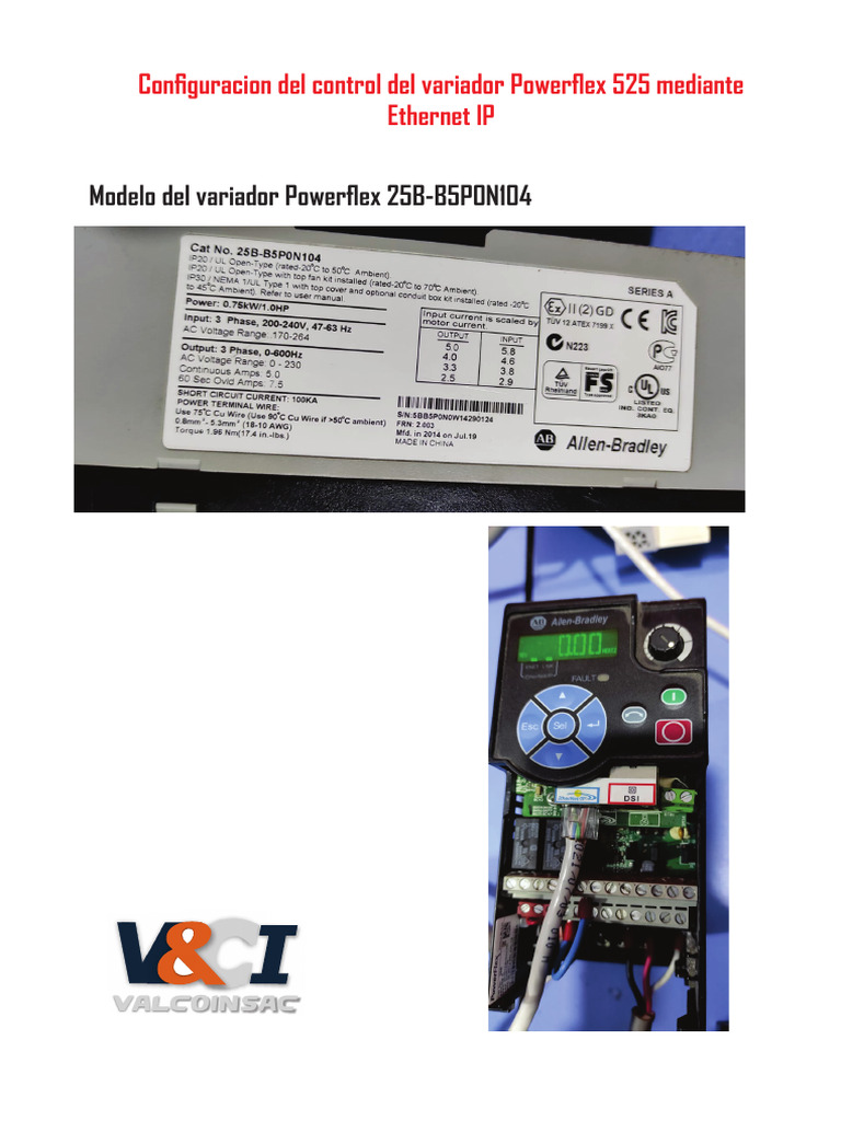 Configuración del Variador Powerflex 525 | PDF
