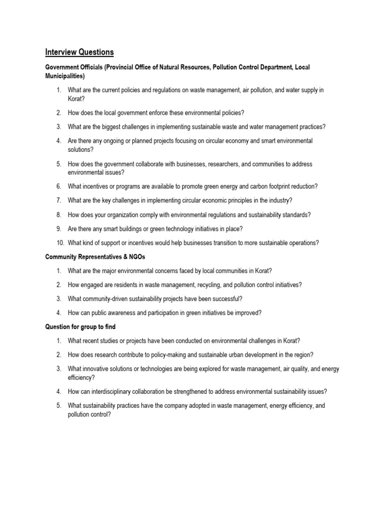 Interview Questions | PDF