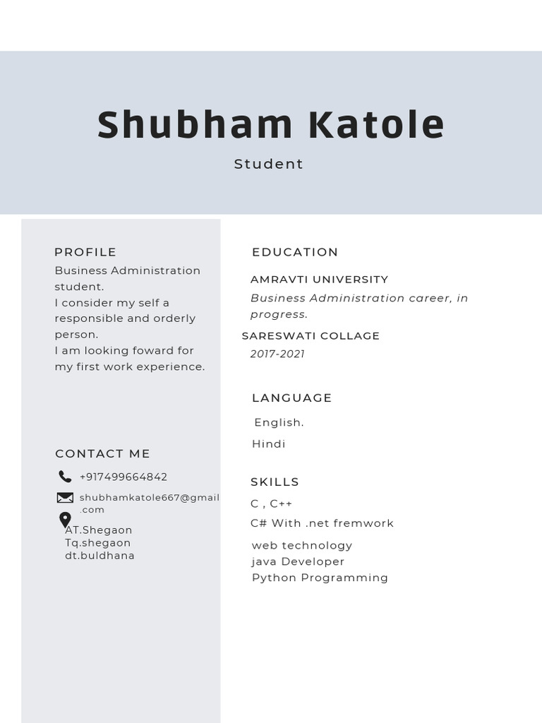 Shubham's Resume | PDF