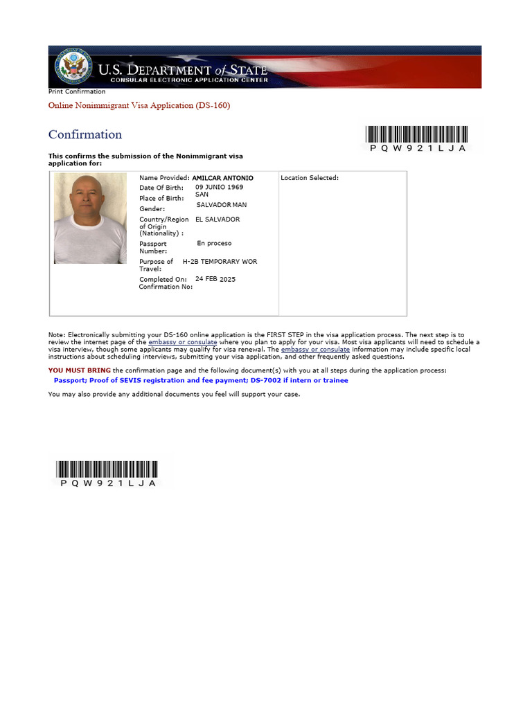 Ds160-Salvador Amilcar Antonio | PDF