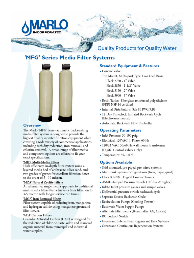 MFG Fiberglass Tank Filters-1 | PDF | Materials