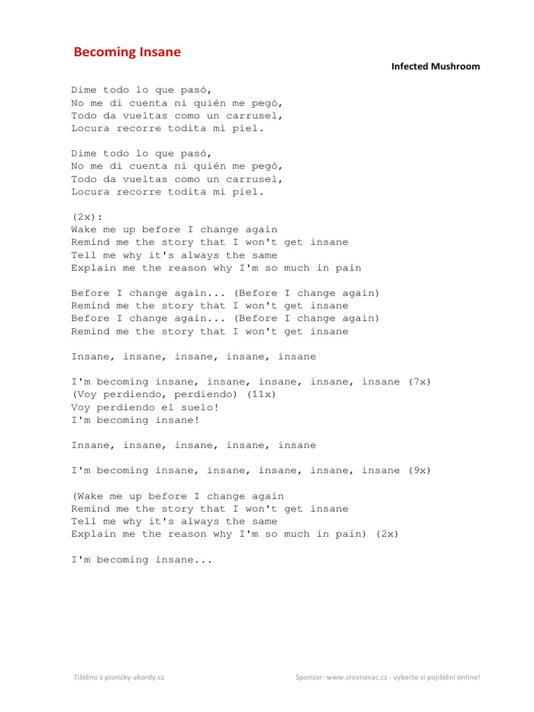 Becoming Insane | PDF