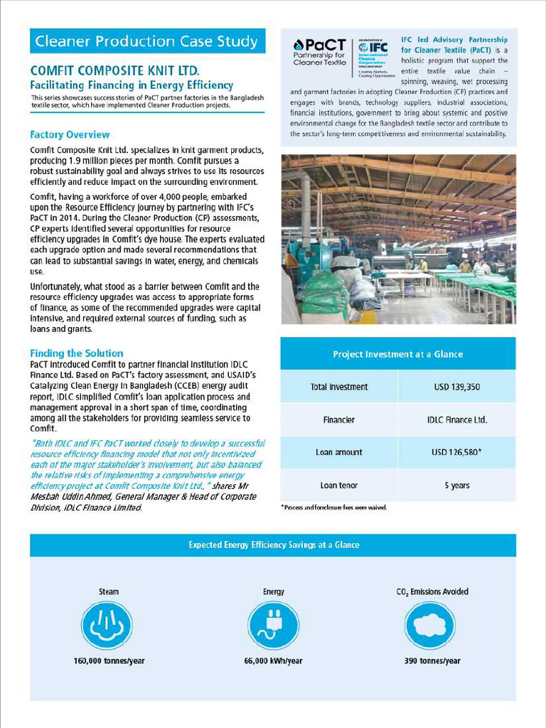 PACT Case Study on Financing Facilitation in Energy Efficiency | PDF