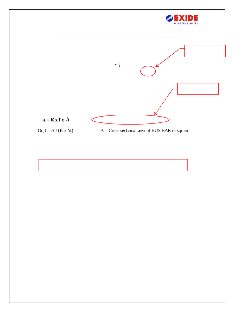 Obsevations-BUS BAR SIZING - TECHNO ELECTRIC | PDF