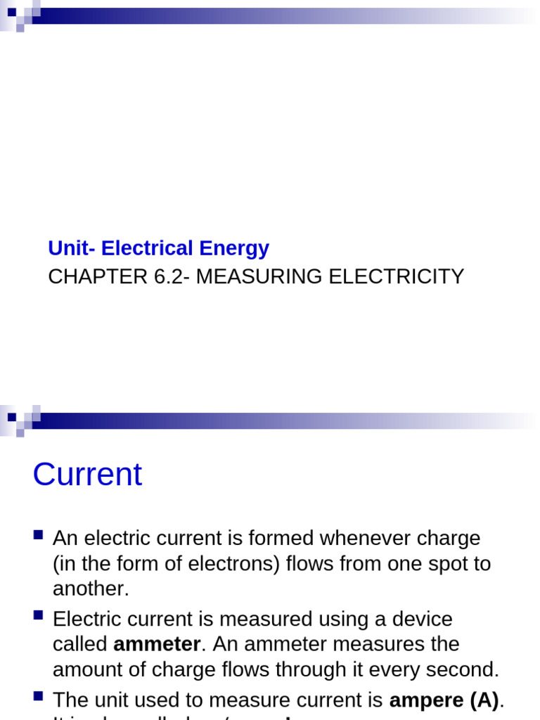 Understanding Electricity Measurements | PDF | Electrical Conductor ...
