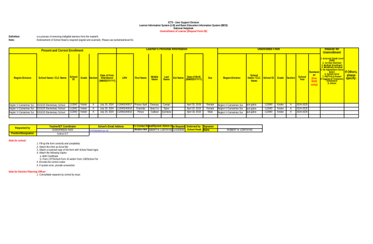 RF09 - Unenrollment of Learner | PDF | Computing | Internet