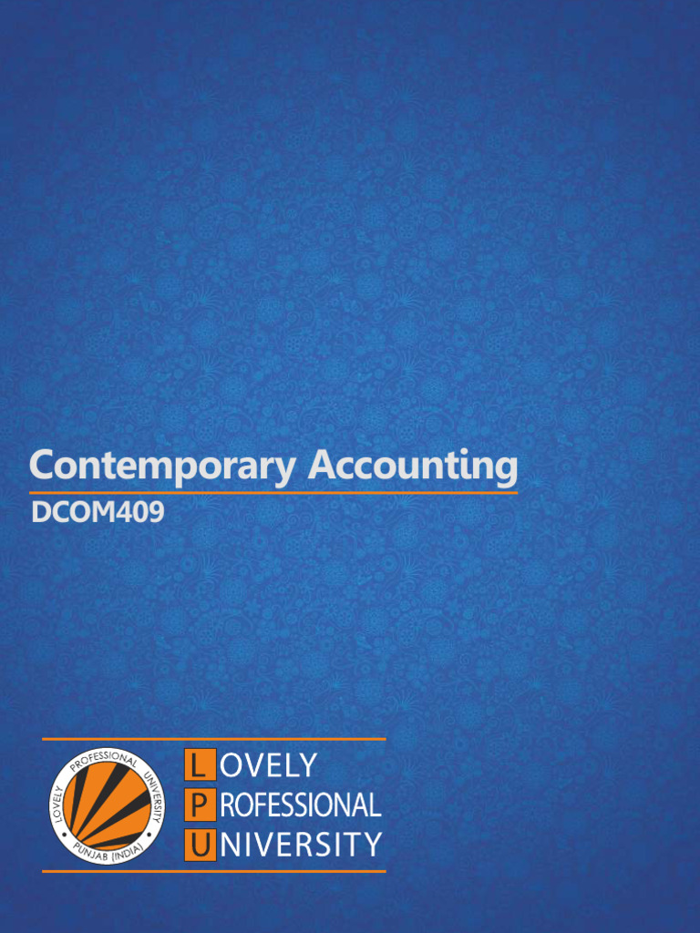Contemporary Accounting Course Overview | PDF | Pension | Cash Flow ...