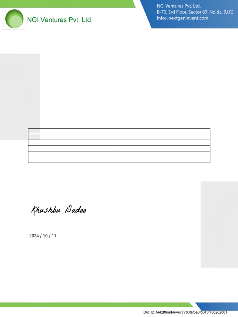 Experience Letter - Shobhit Goel | PDF