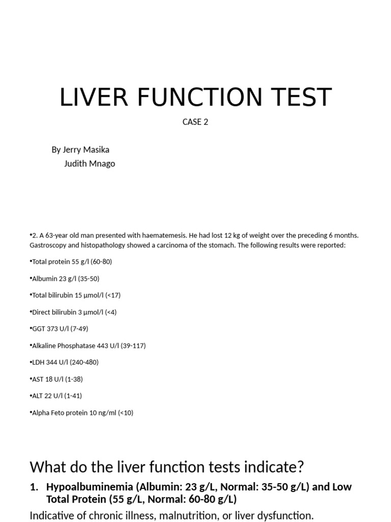 Liver function test case | PDF