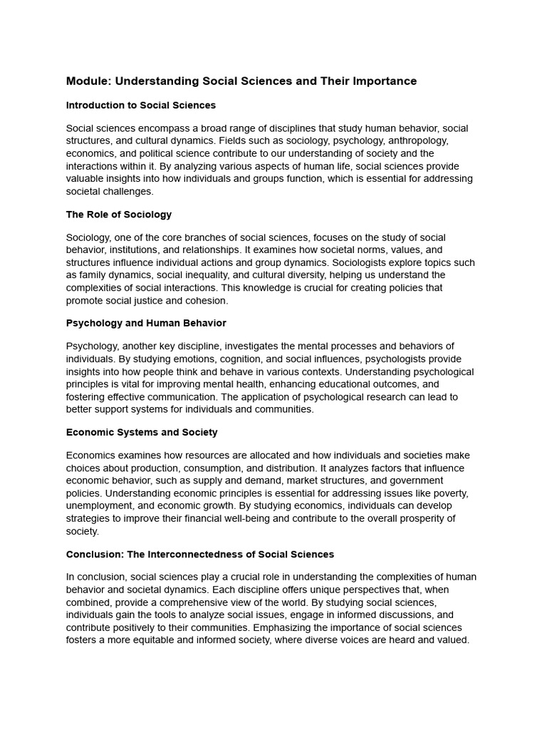 Social Science | PDF | Social Sciences | Psychology