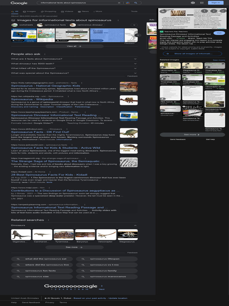 Informational Texts About Spinosaurus - Google Search | PDF | Dinosaurs ...