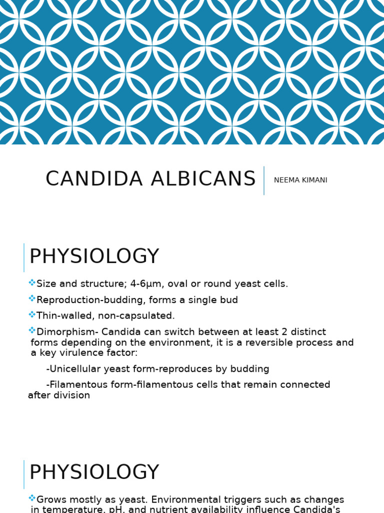 Candida albicans: Physiology & Virulence | PDF | Candidiasis | Cell Biology