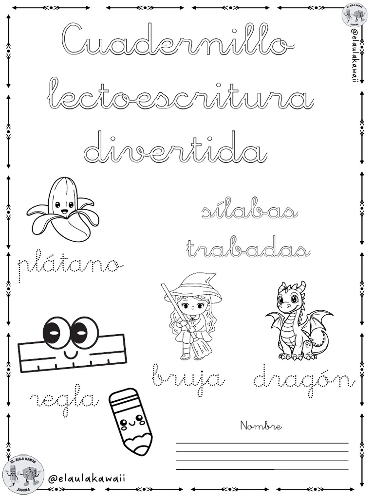 Cuadernillo de Sílabas Trabadas | PDF