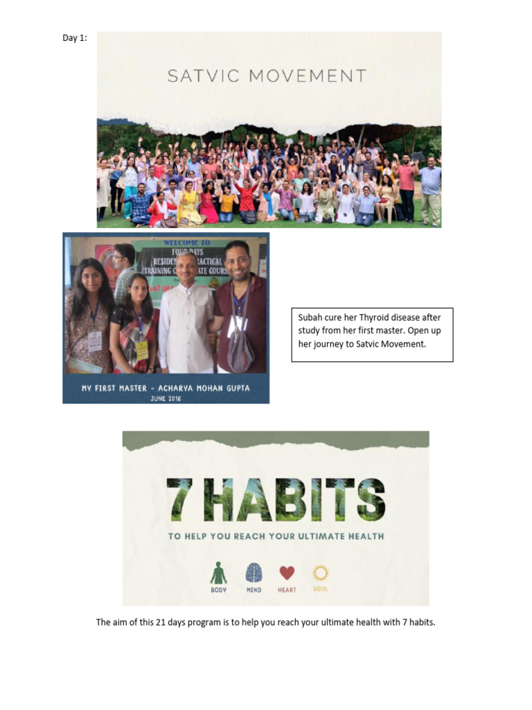 Copy of Day 1_Satvic Movement 21 days program | PDF | Psychology