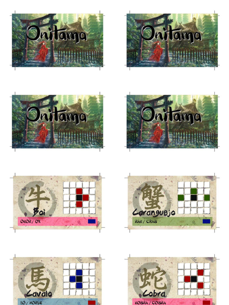 Onitama Cards 2x2 (A4) Small (1) | PDF