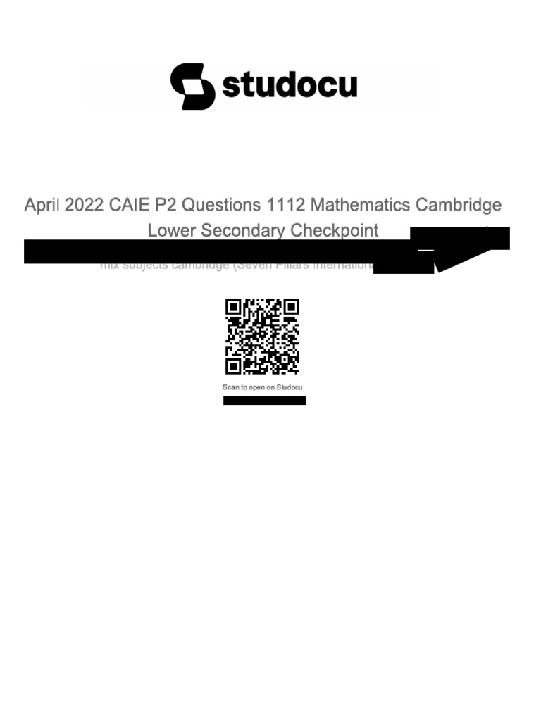 April 2022 CAIE P2 Questions 1112 Mathe.. | PDF