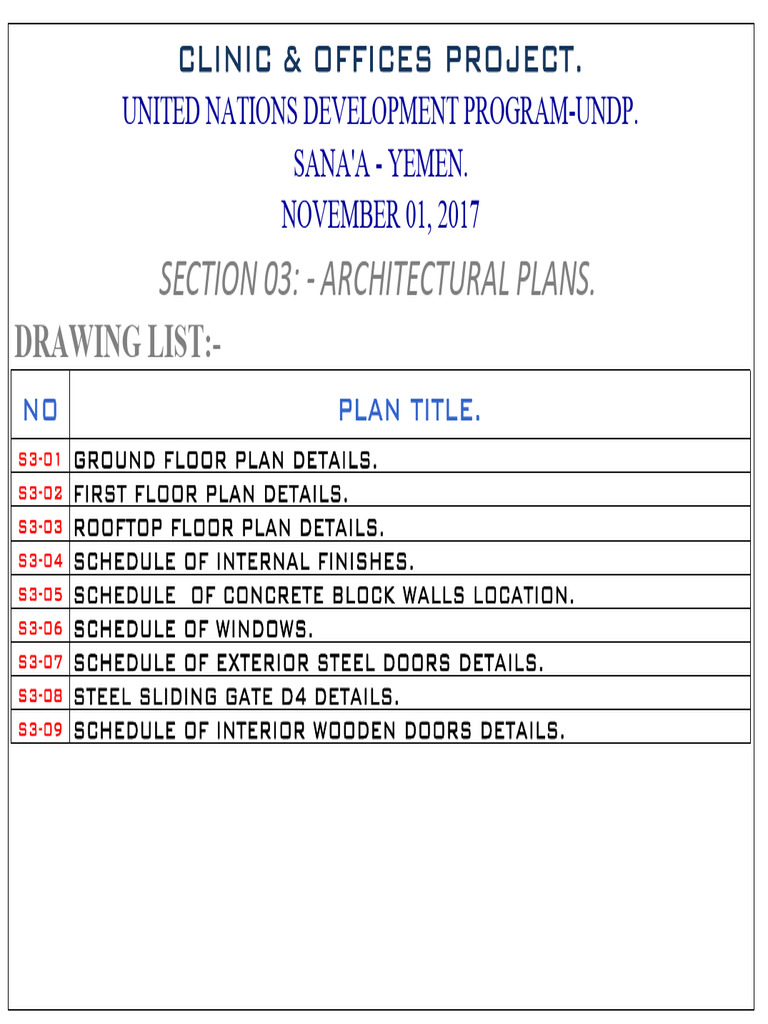 Drawing 03 - ARCHITECTURAL PLANS | PDF | Tile | Plaster