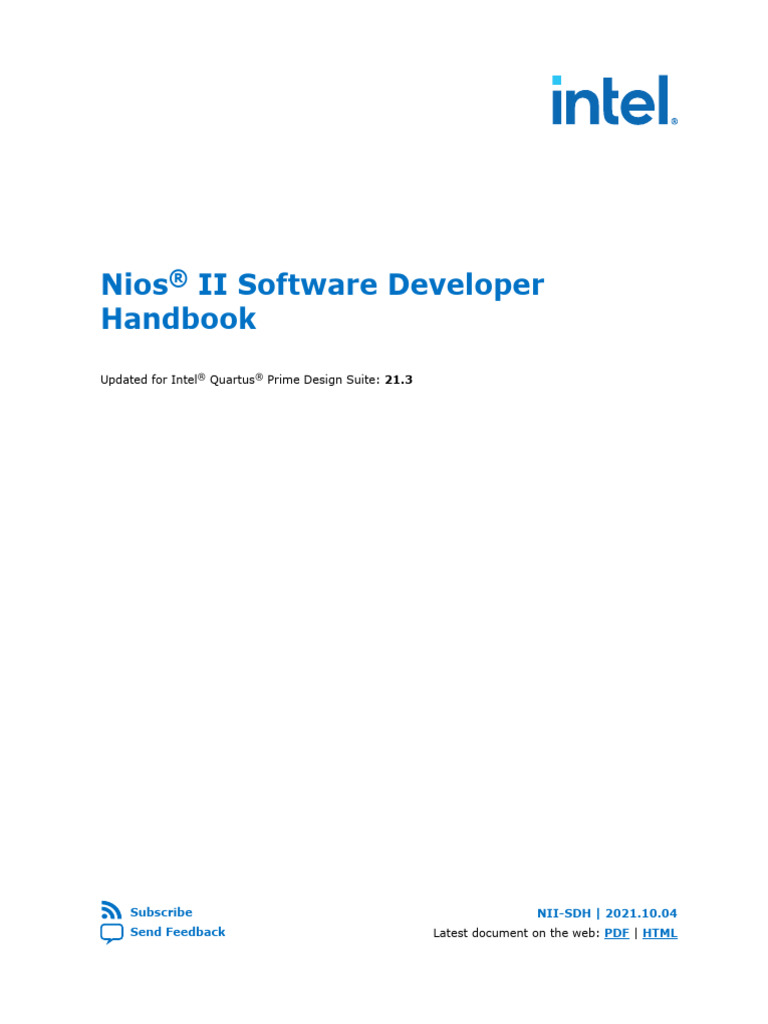 Nios II Software Developer Handbook | PDF | Embedded System | Command Line Interface