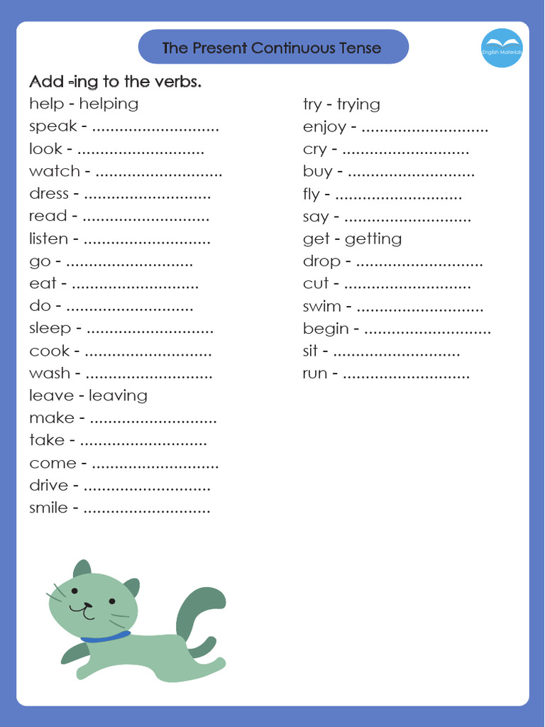 Present Continuous Tense | PDF