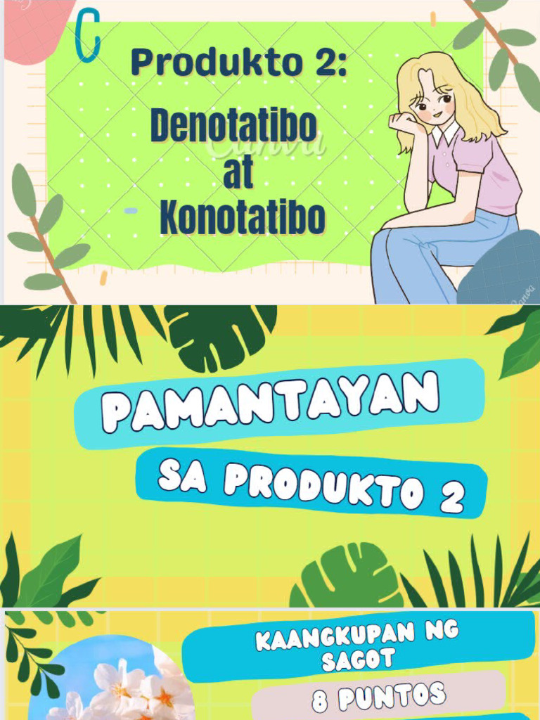 Produkto 2 Denotatibo at Konotatibo | PDF