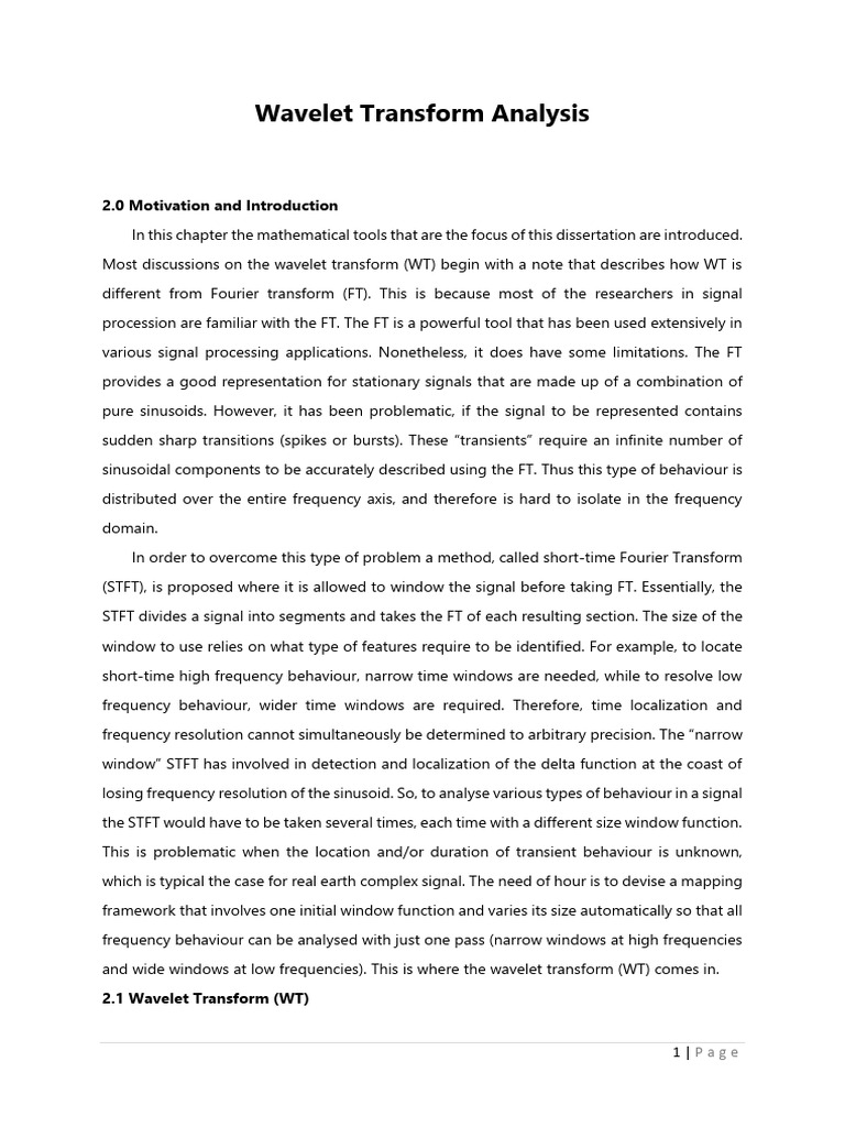 Waveform Transform Analysis | PDF | Wavelet | Algorithms