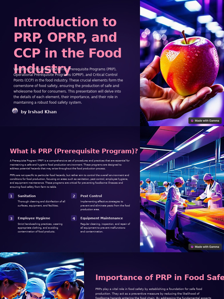 Introduction To PRP OPRP and CCP in The Food Industry | PDF | Food ...