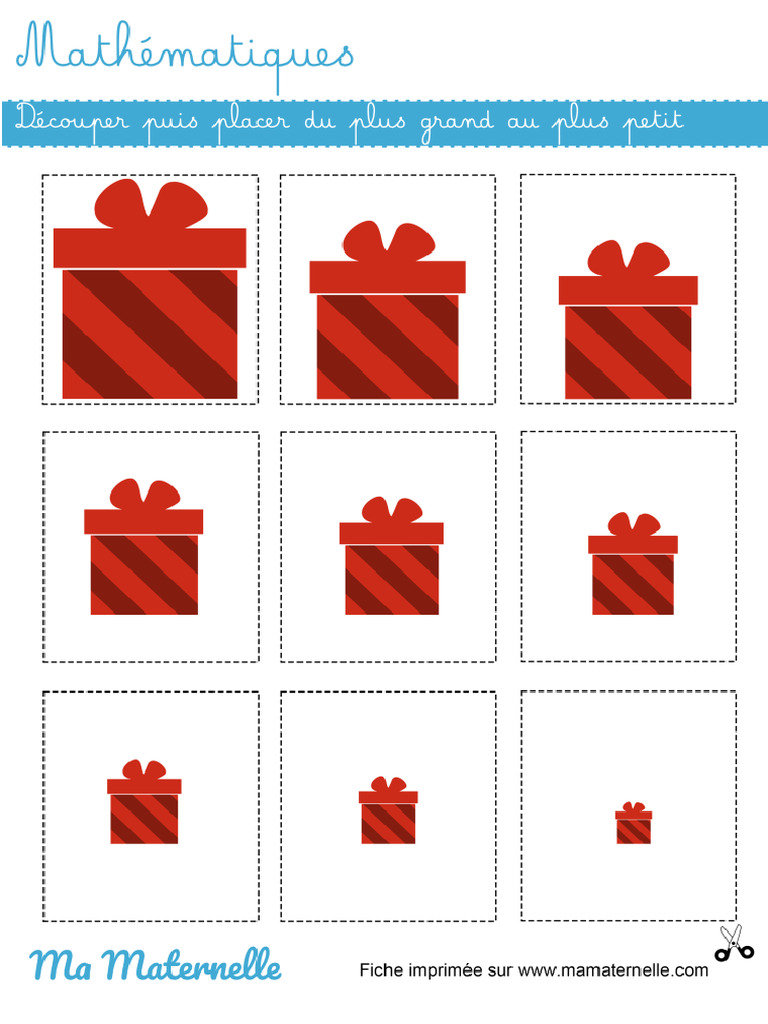 Mathematiques Placer Du Plus Grand Au Plus Petit Cadeaux Noel Copie 741x1024 1 | PDF